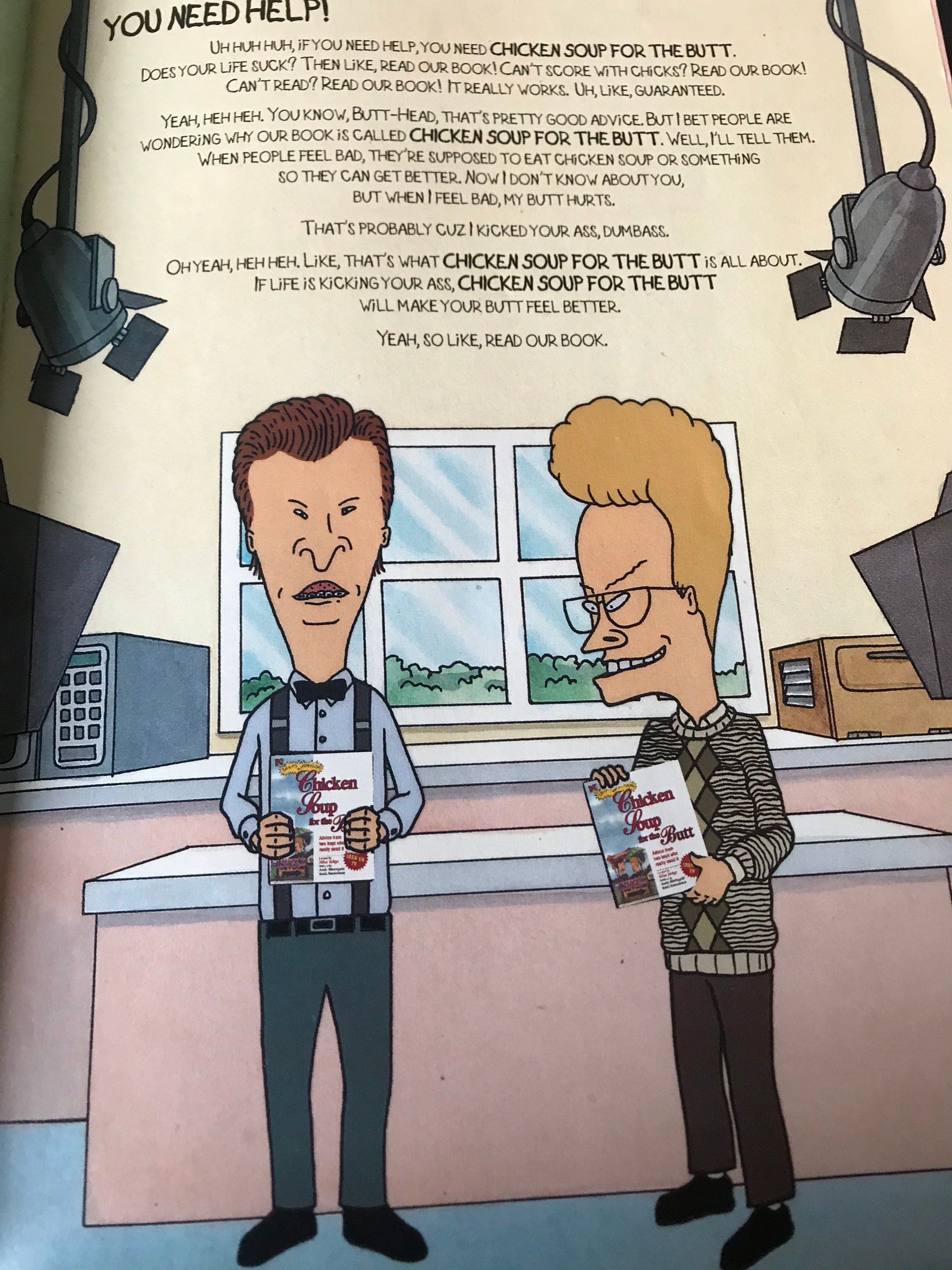Beavis and Butt-head Chicken Soup for the Butt Book Mike Judge - Etsy