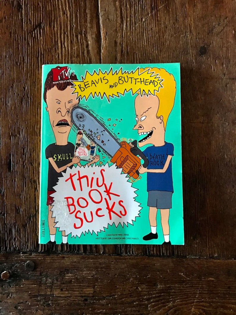 Beavis and Butt-head this Book Sucks Mike Judge Comedy Gift MTV Skull ...