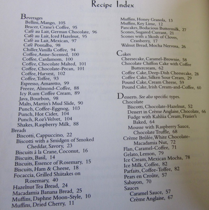 Cafe Nervosa Frasier Cookbook Book Frasier Crane Niles - Etsy