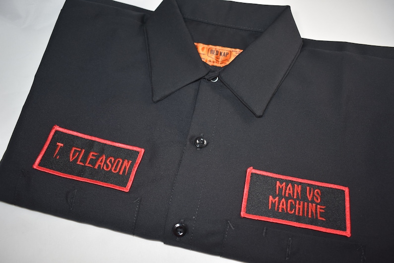 Mechanics Shirt, Name Patch, Custom Embroidered Work Shirt, Brewery ...
