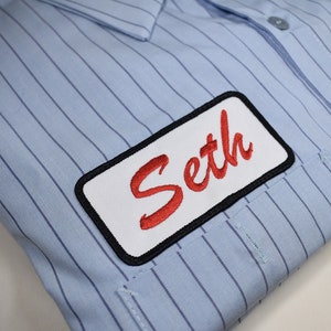 Custom Work Shirt, Name Patch Shirt Embroidered, Redkap Shop Shirt ...