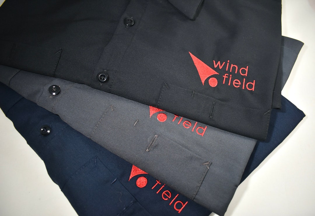 Work Shirt Custom Logo, Personalized Shop Shirt, Name Shirt, Button up ...