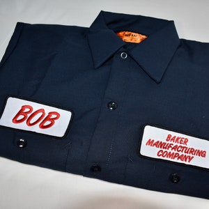 Patch Name Shirt Embroidered, Red Kap Shop Shirt, Mechanics Shirt ...