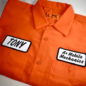 Embroidered Patch Work Shirt: Custom Red Kap Mechanic Shirt - Etsy