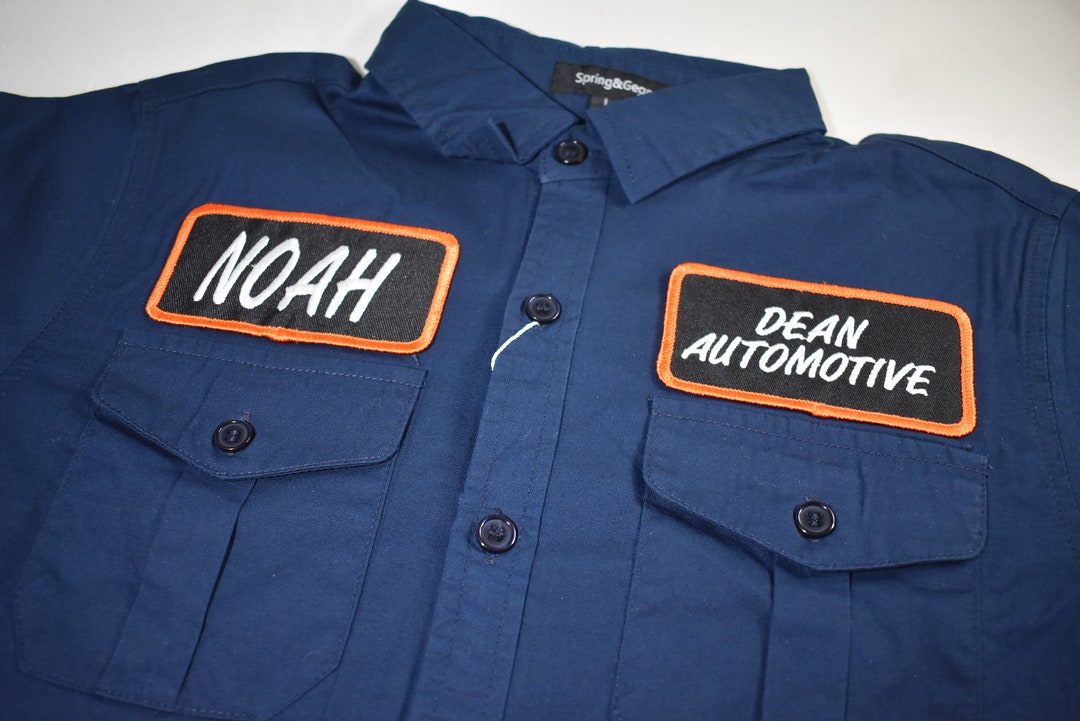 Personalized Kids’ Work Shirt, Kids' Old School Inspired Mechanic Shirt, Name Patch Kid Shirt ...