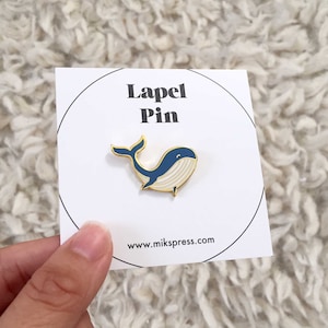 Cute Whale Pin, Whale Enamel Pin, Humpback Whale Pin, Blue Whale Brooch ...