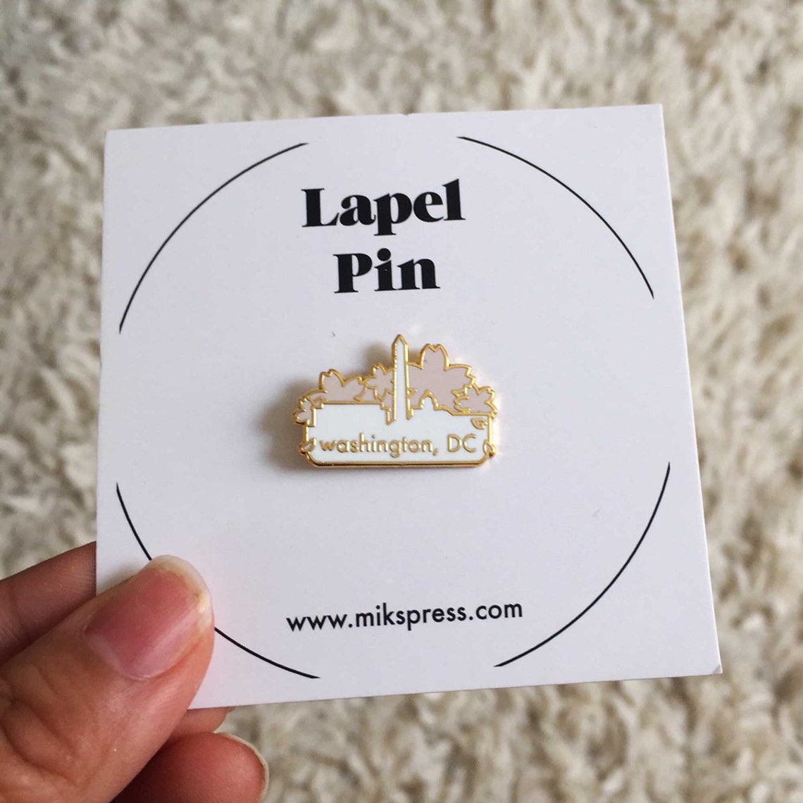 Washington DC Cute Enamel Pin Sakura Pin Going Away Gift - Etsy
