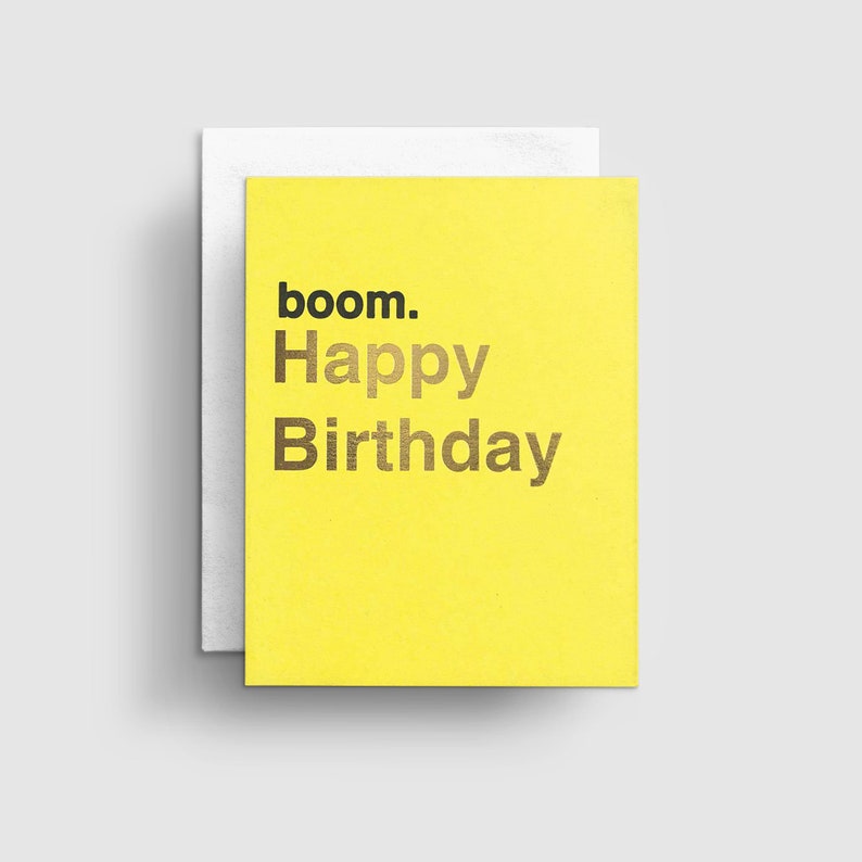 Boom Happy Birthday Cards Funny Boyfriend Birthday Card 21st | Etsy
