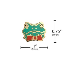 Frog Enamel Pin With Red Bowtie, Frog Gifts, Cute Enamel Pin, Cute Frog ...