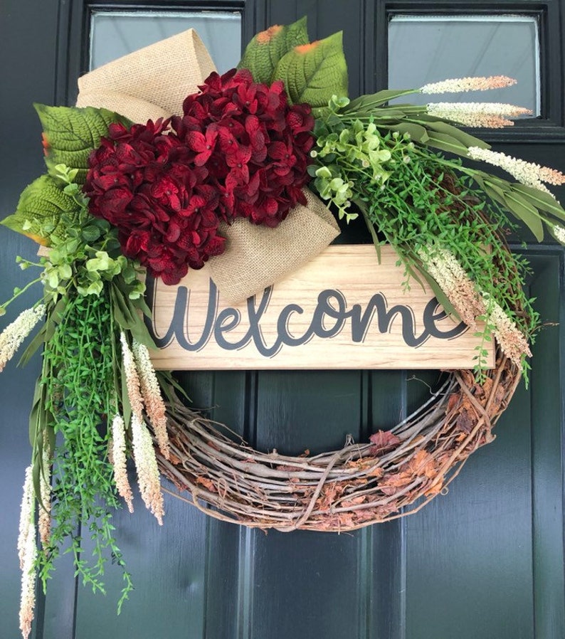 New Design wreath-welcome Wreath Everyday Wreath wreaths - Etsy