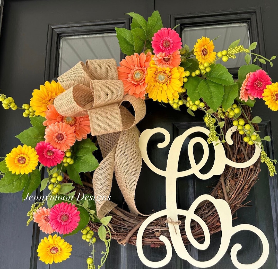 NEW Spring & Summer Wreath - Summer Decor / Floral Decor - Porch ...