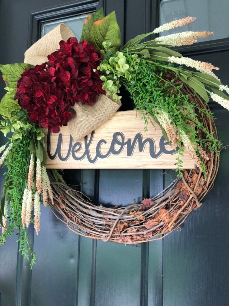 New Design wreath-welcome Wreath Everyday Wreath wreaths - Etsy
