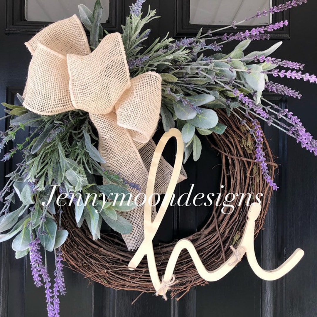 Wreaths - Spring Wreath -lavender Wreath- Summer Wreath - Wreath-mother ...