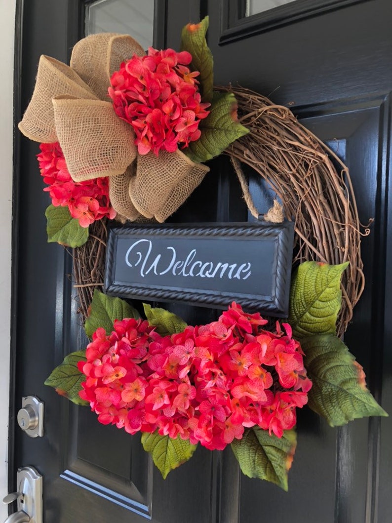 Welcome Wreath Spring Wreath Wreath Mothers Day Gift | Etsy