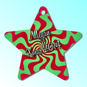 Personalized Christmas Star Photo Ornament - Etsy