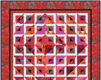 Radiant Quilt Kit in Citrus queen Size Using Kaffe Fasset | Etsy