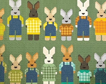 The Bunny Bunch *patchwork Sampler Quilt Pattern* By: Elizabeth Hartman ...