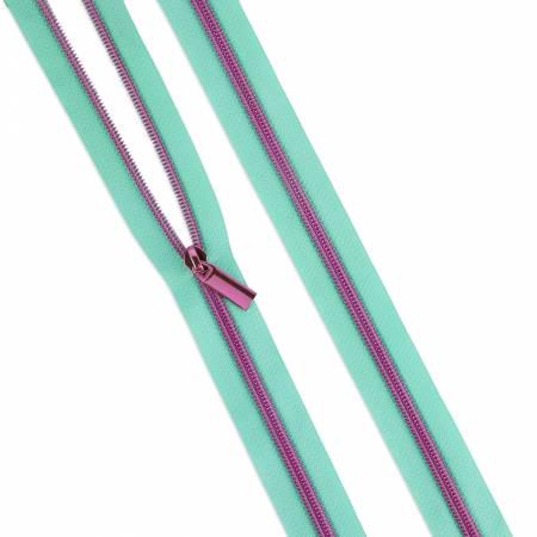 Tula Pink Zippers by the Yard by Sallie Tomato -raindrop Tape + Pink ...