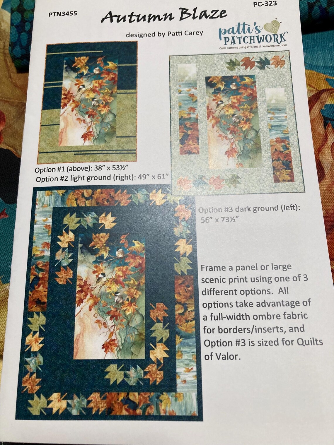 Autumn Blaze Quilt Kit Using Fox Den Fabrics by Deborah Edwards and ...
