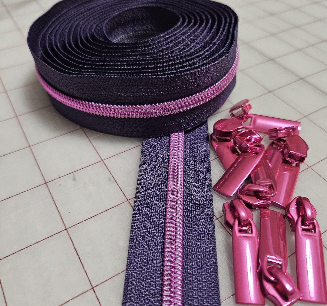 Tula Pink Zippers by the Yard by Sallie Tomato -moonflower Tape + Pink ...
