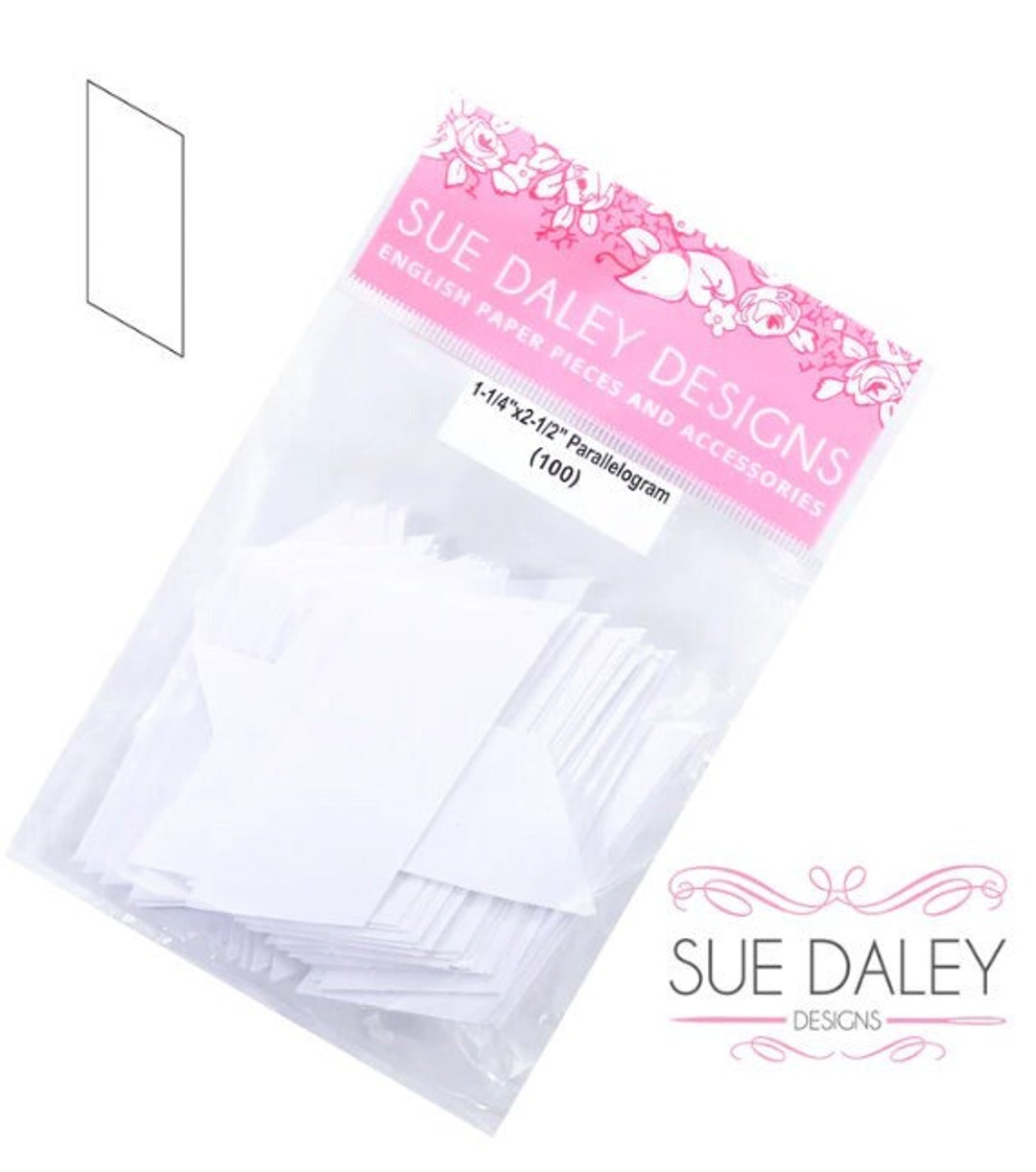 Parallelogram English Paper Piecing Papers (100) and Template Option by ...