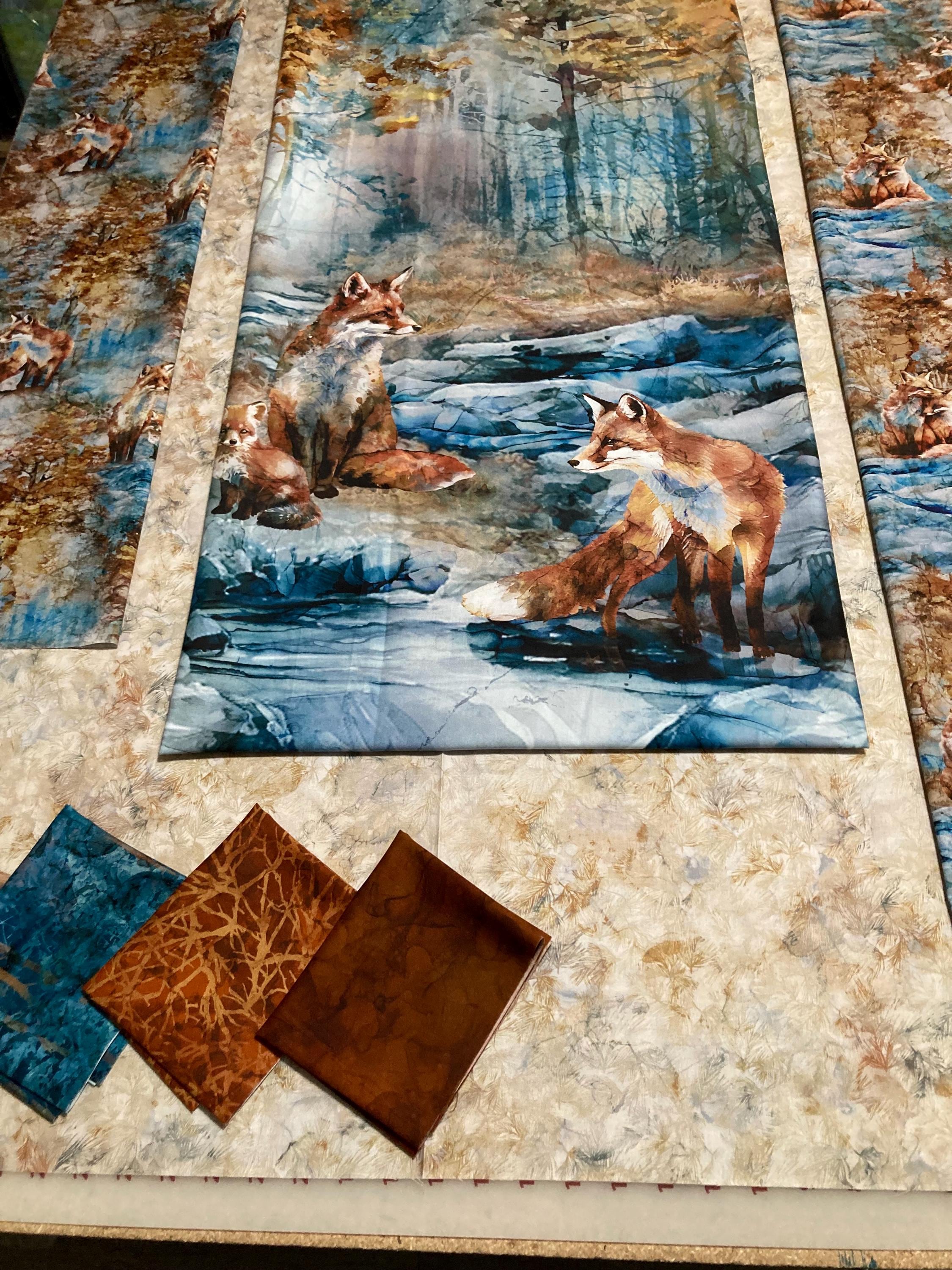 Autumn Blaze Quilt Kit Using Fox Den Fabrics by Deborah Edwards and ...