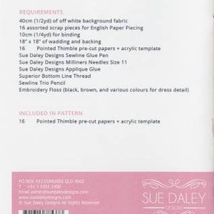 Ring A Rosie English Paper Piecing and Embroidery Sewing Kit by Sue ...