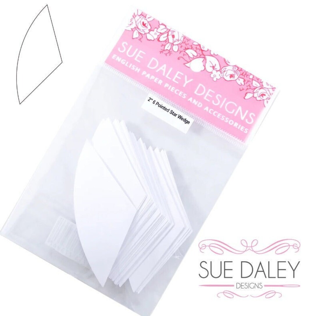 6 Pointed Star Wedge English Paper Piecing Papers (100ct) and Template ...