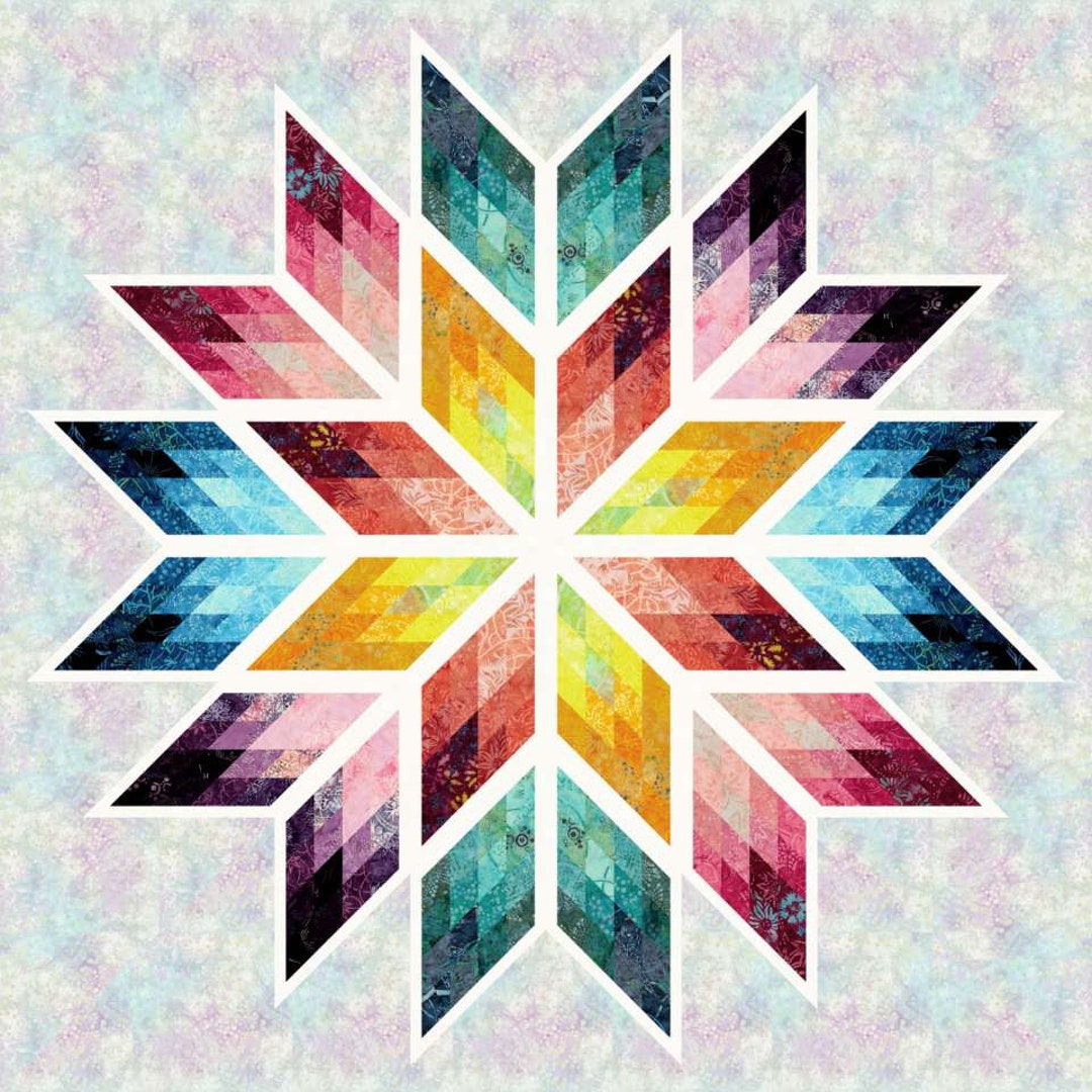 Prismatic Star Quilt Kit and Pattern by Judy Niemeyer - Quiltworx - Etsy