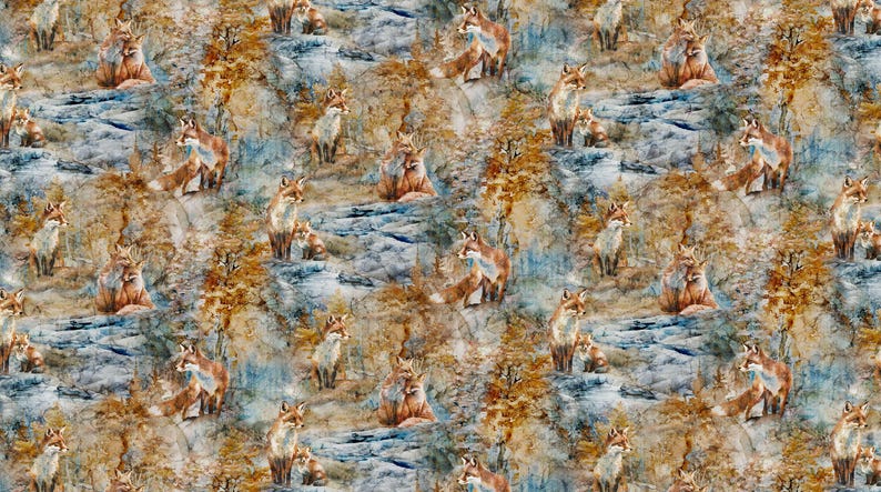 Autumn Blaze Quilt Kit Using Fox Den Fabrics by Deborah Edwards and ...
