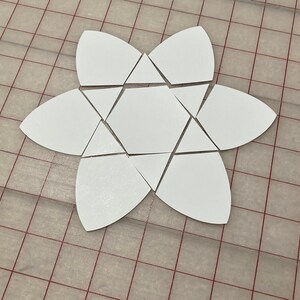 1 1/4" 6 Pointed Star Flower EPP Papers (100) With Template Option by ...