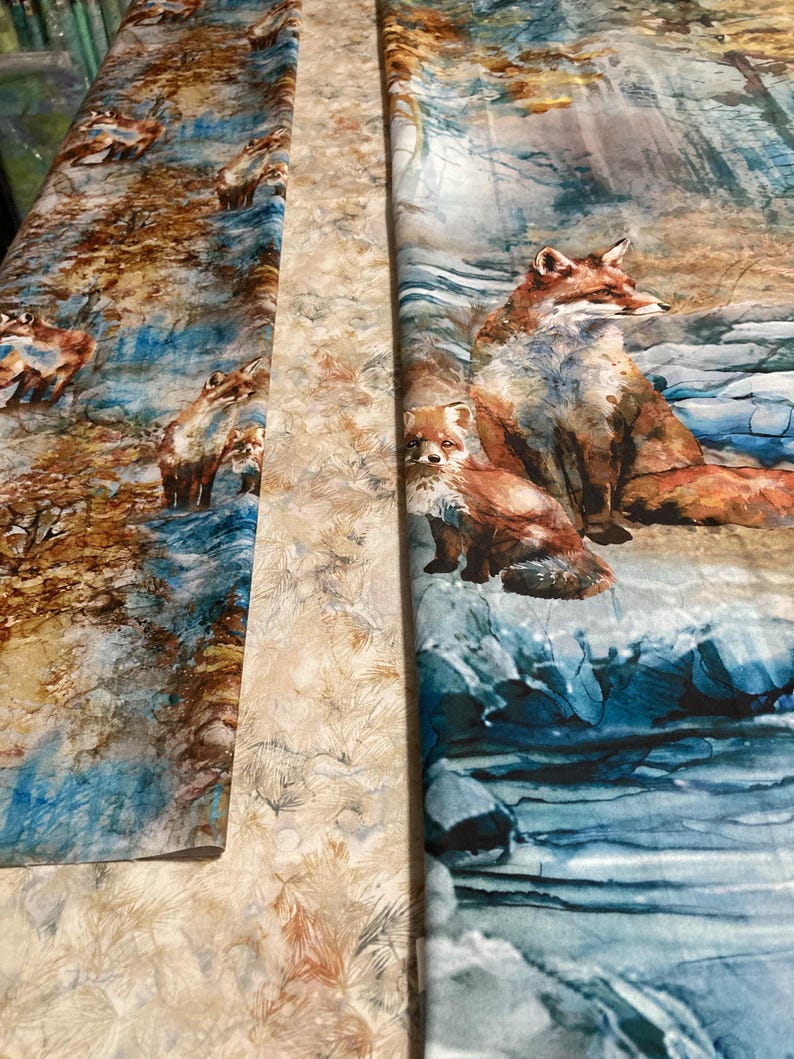 Autumn Blaze Quilt Kit Using Fox Den Fabrics by Deborah Edwards and ...