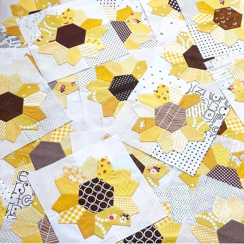 Sunflower English Paper Piecing - Etsy