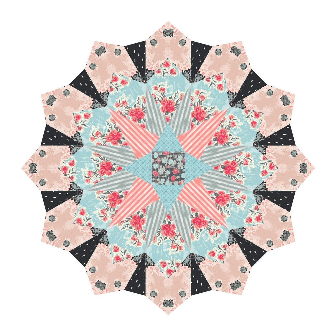 Abbie's Pack 2 English Paper Piecing Kit by Sue Daley for Patchwork ...
