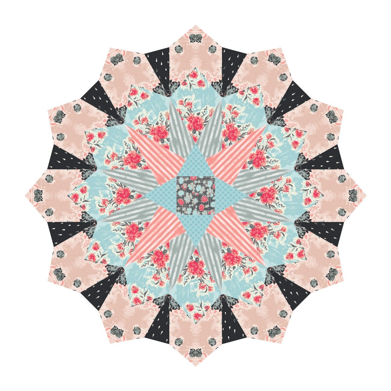 Abbie's Pack 2 English Paper Piecing Kit by Sue Daley for Patchwork ...