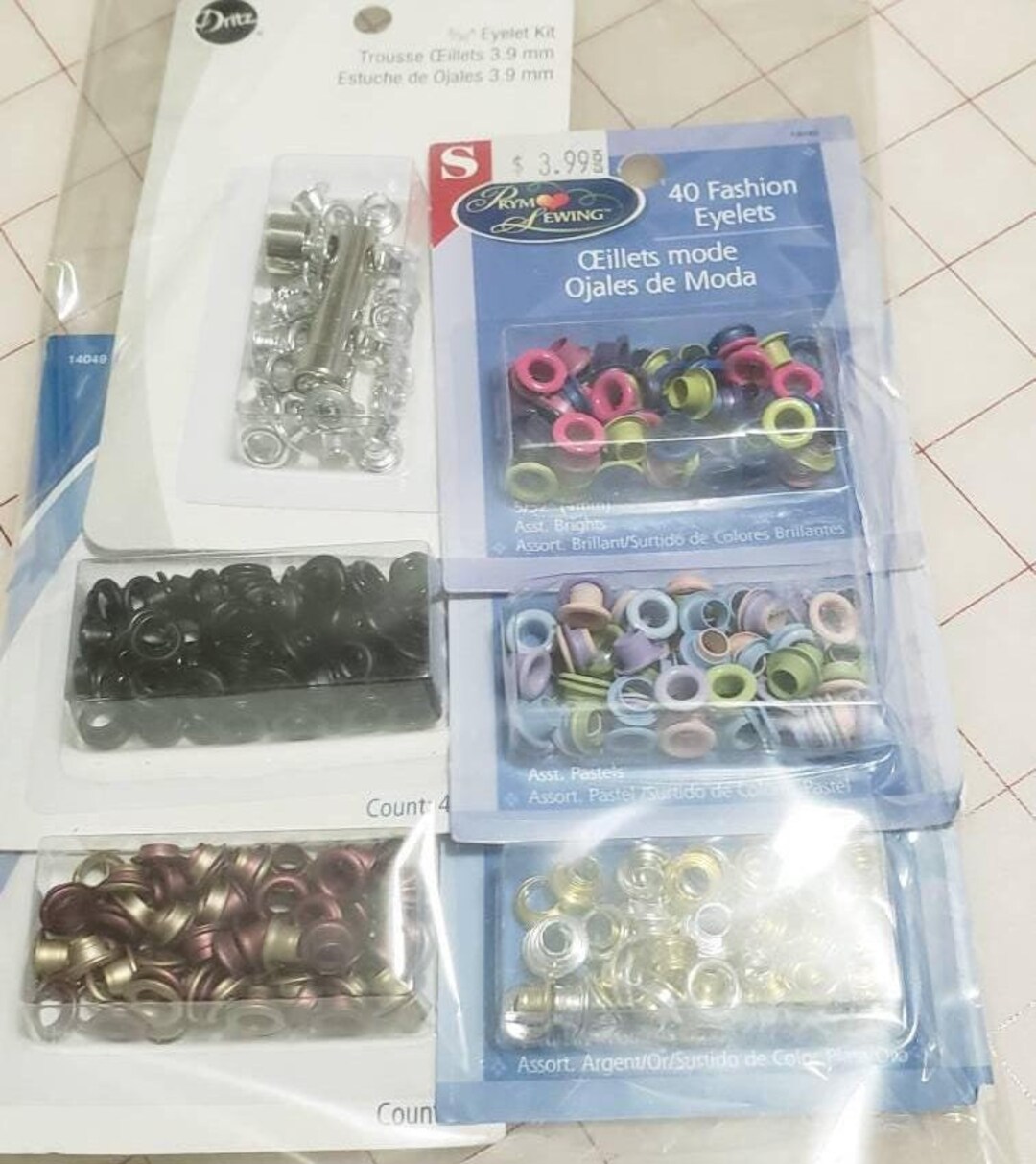 Eyelet Kit 5/32" (4mm) Assortment Pack Plus Setting Tool - Etsy
