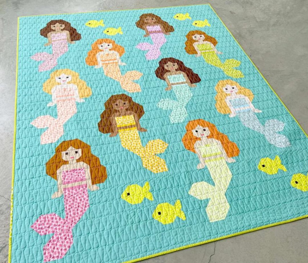 Mermaids Quilt Pattern by Elizabeth Hartman EH-082 - Etsy