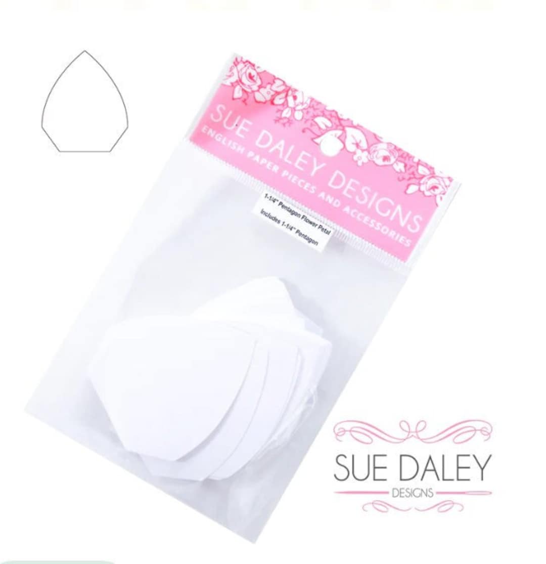 Pentagon Flower Petal EPP Papers (100ct) With Template Option by Sue ...