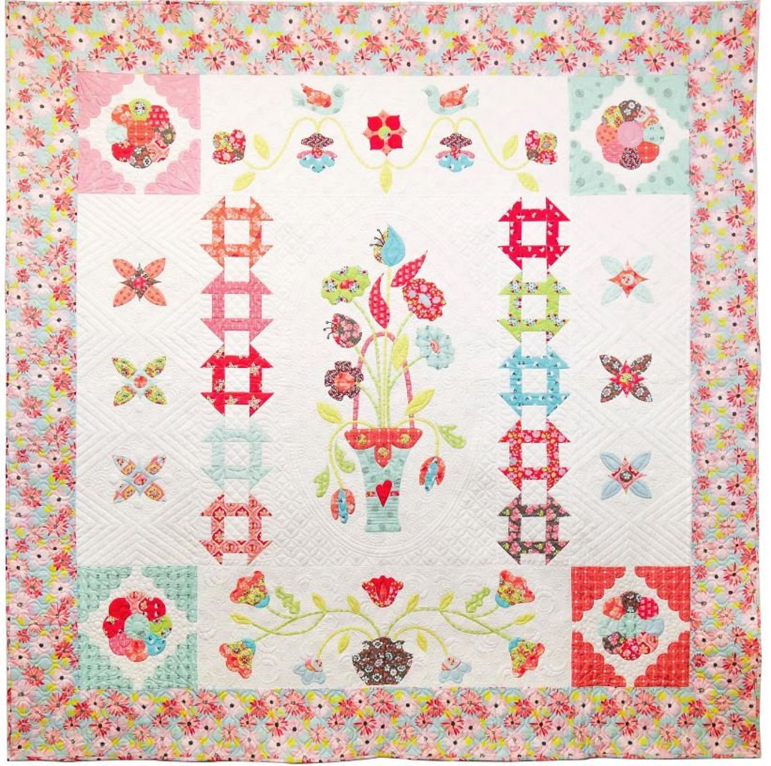 In My Garden Applique and English Paper Piecing Quilt Kit by Sue Daley ...