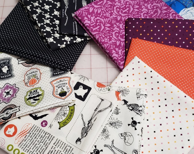 Eek Boo Shriek 10pc Fat Quarter Bundle by Carina Gardner for Riley ...
