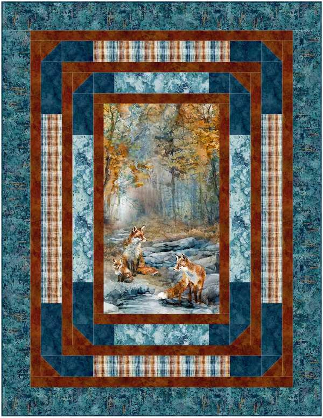 Beveled Quilt Kit Using Fox Den Fabrics by Deborah Edwards & Melanie ...