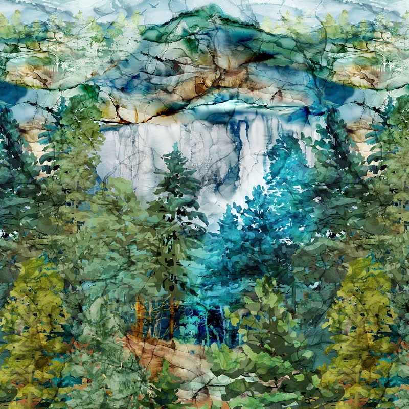 Waterfall Fabric - Etsy