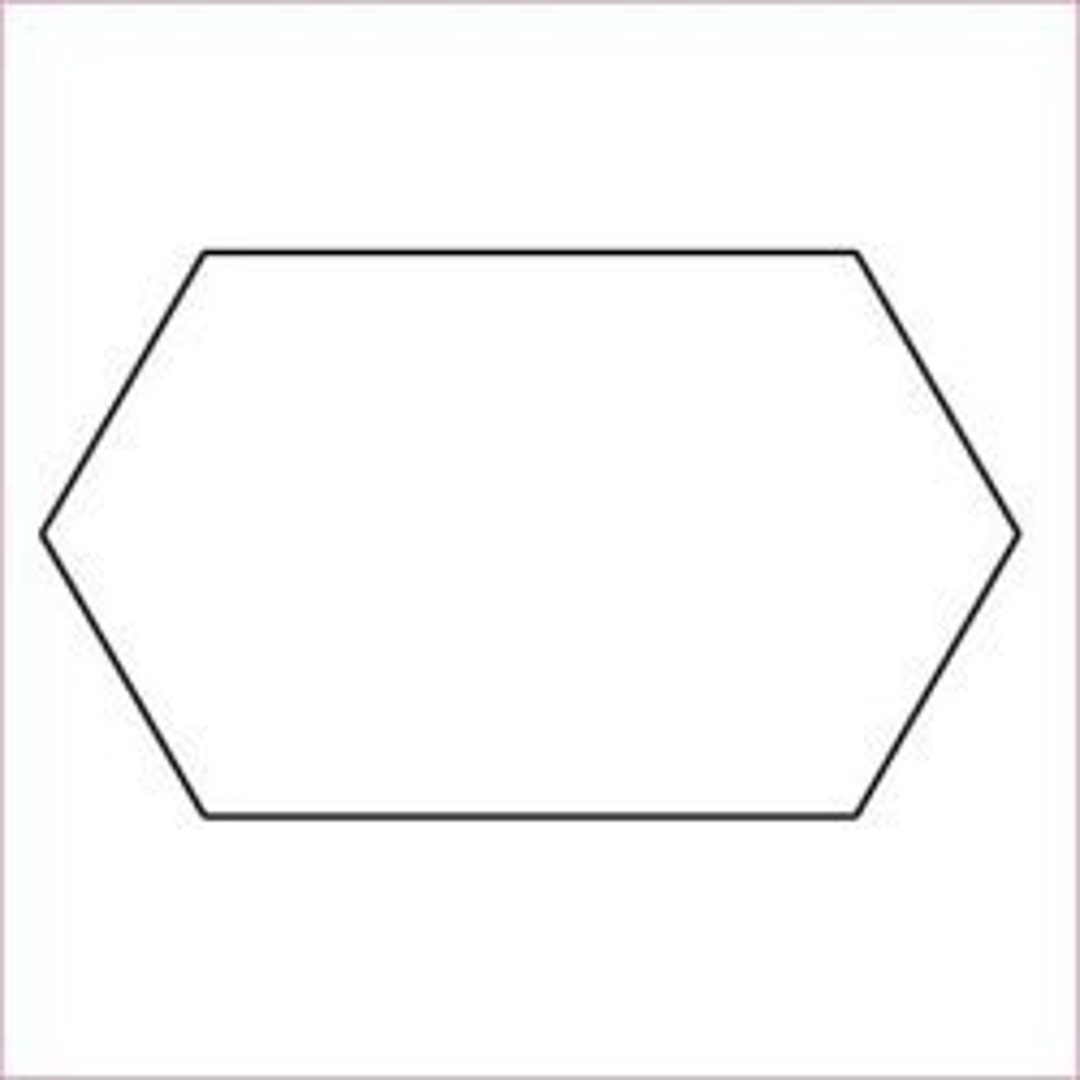 1-3/8 Elongated Hexi Template and Papers by Sue Daley - Etsy