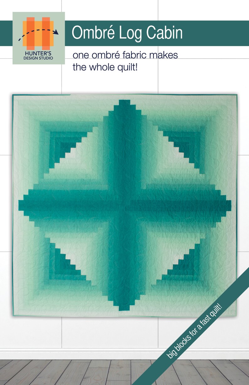 Ombre Log Cabin Quilt Pattern From Hunter's Design Studio - Etsy