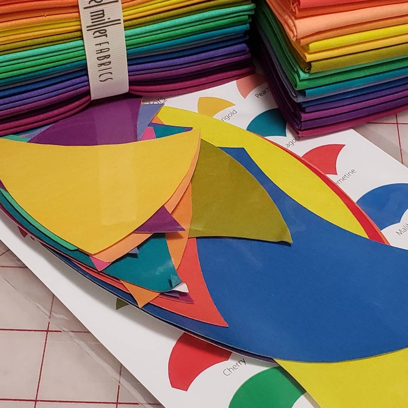 Sew Colorful Color Wheel Quilt Kit and Laser Cut Color Chart - Etsy