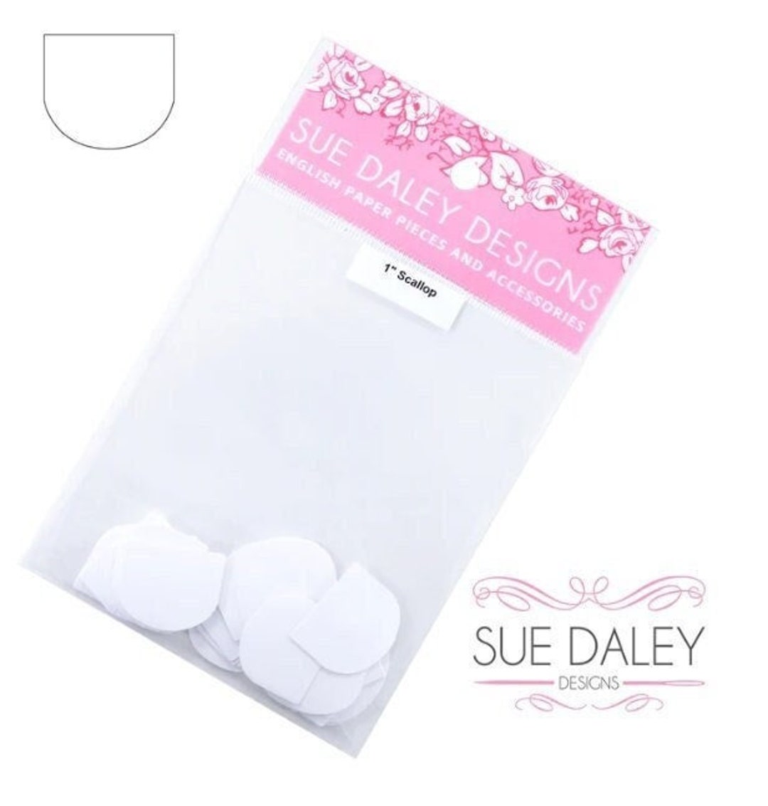Scallop English Paper Piecing Papers (100ct) Round or Pointed EPP With ...