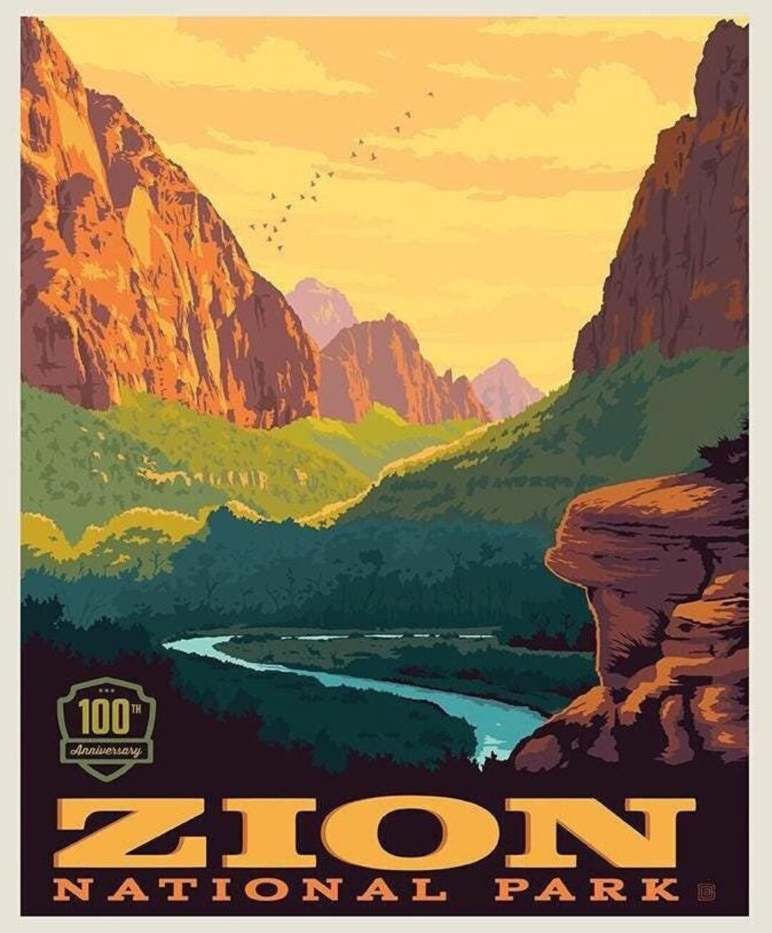 National Parks Poster Panel - Zion by Riley Blake Designs P8785 Zion ...