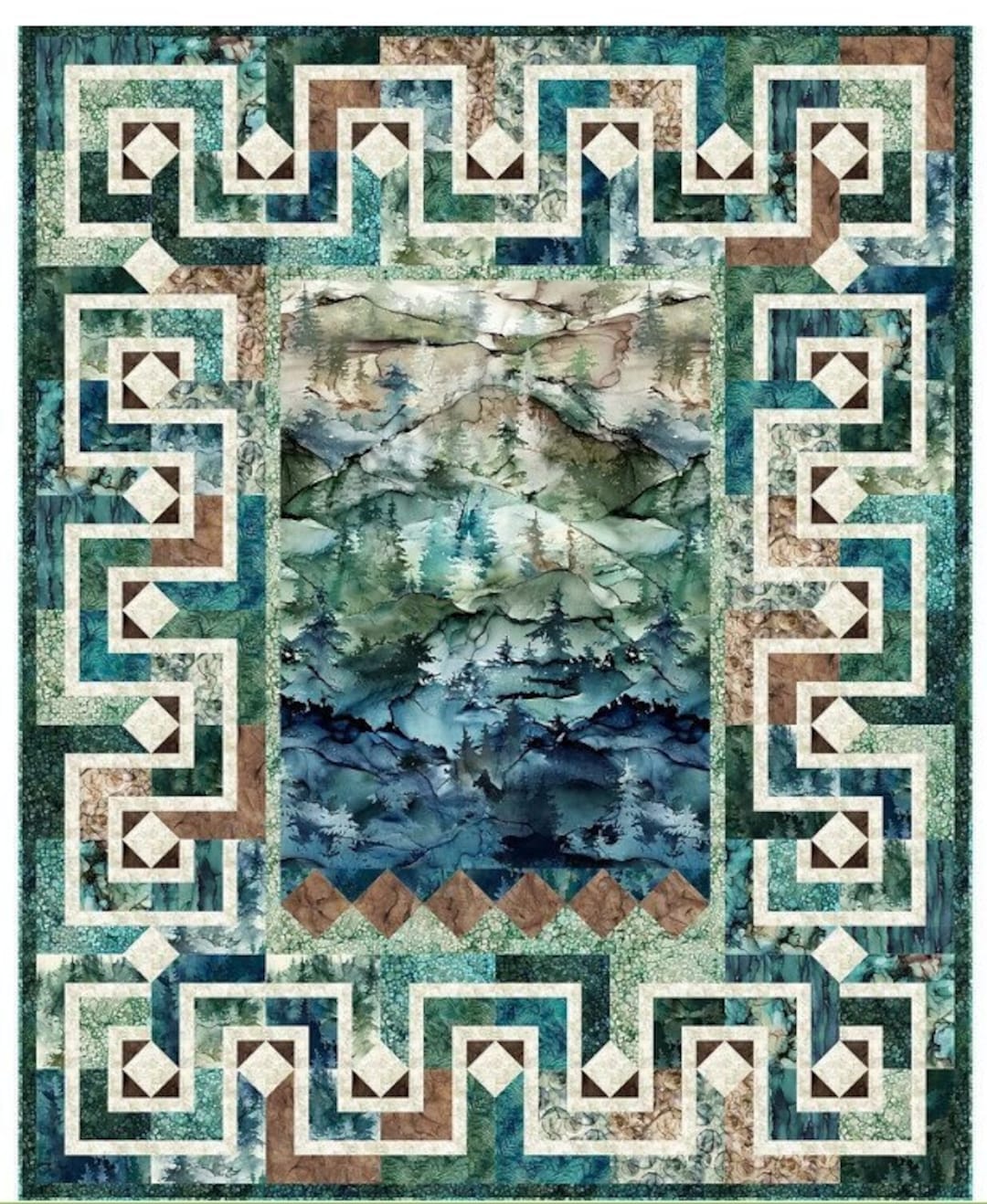 Scenic Route Throw Quilt Kit Using Cedarcrest Falls Fabrics by ...