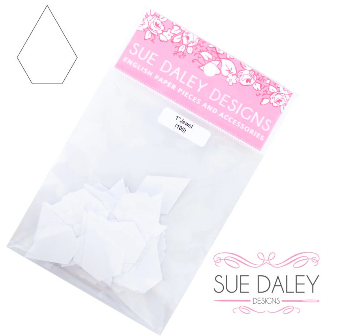 Jewel English Paper Piecing Papers (100pc) With Template Option by Sue ...