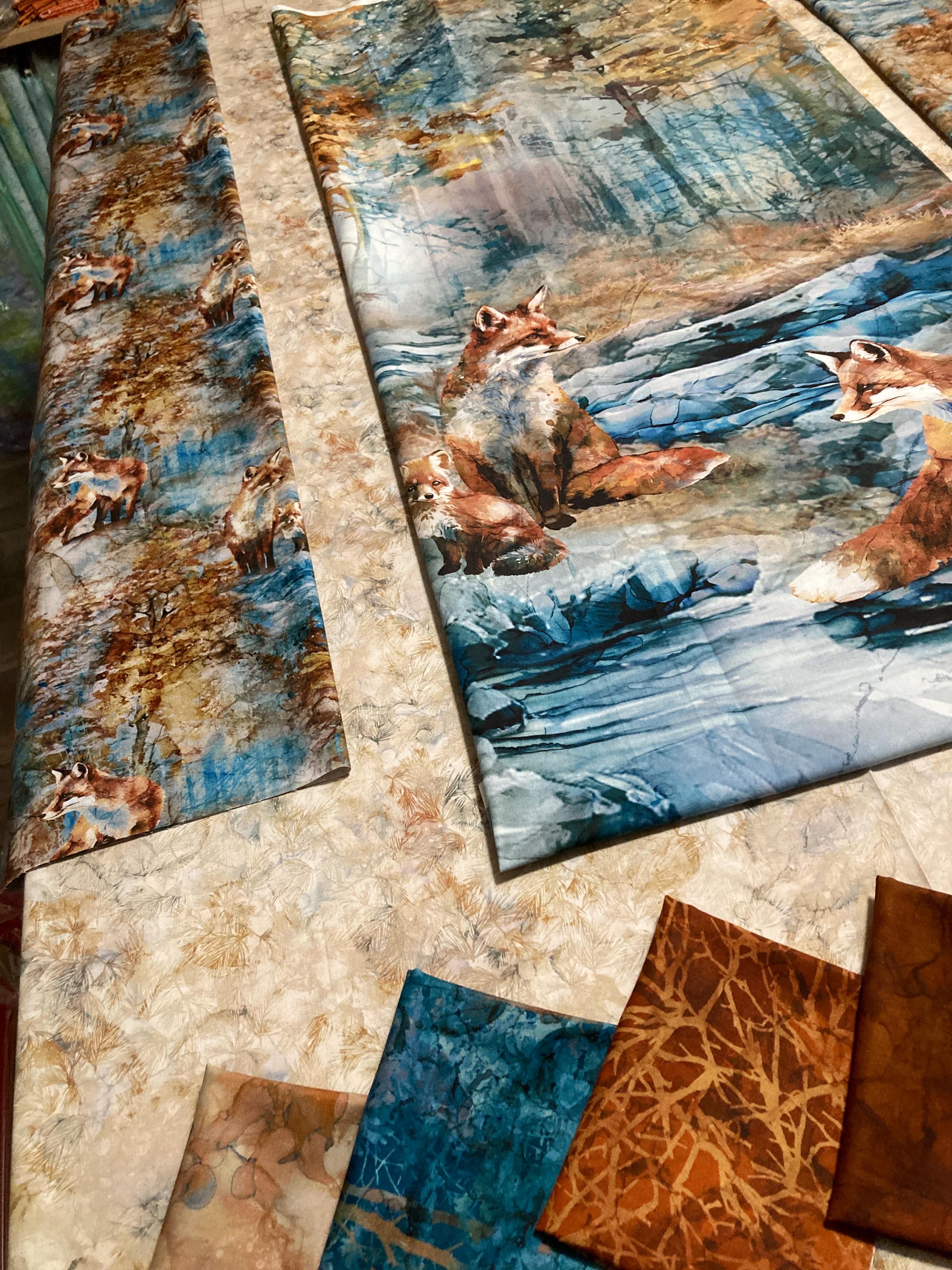 Autumn Blaze Quilt Kit Using Fox Den Fabrics by Deborah Edwards and ...
